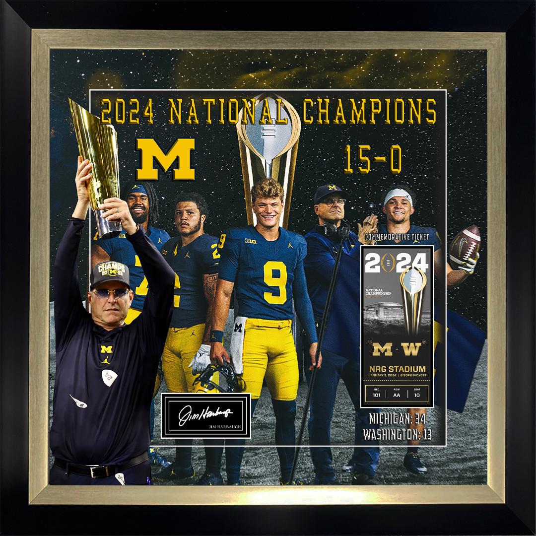 121 Michigan Wolverines 2023 National Champions 3D Display | Collector ...