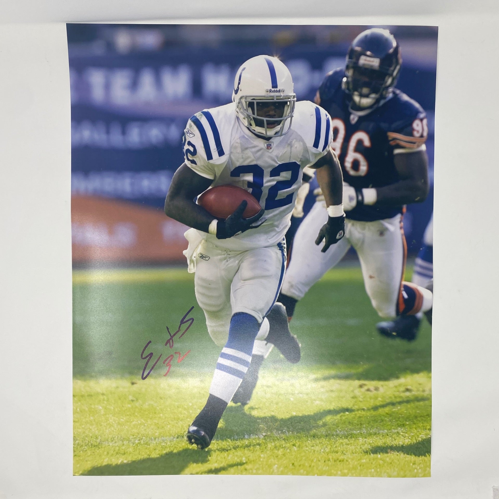 Edgerrin James Indianapolis Colts Loose Autographed 16x20 | Collector's Den