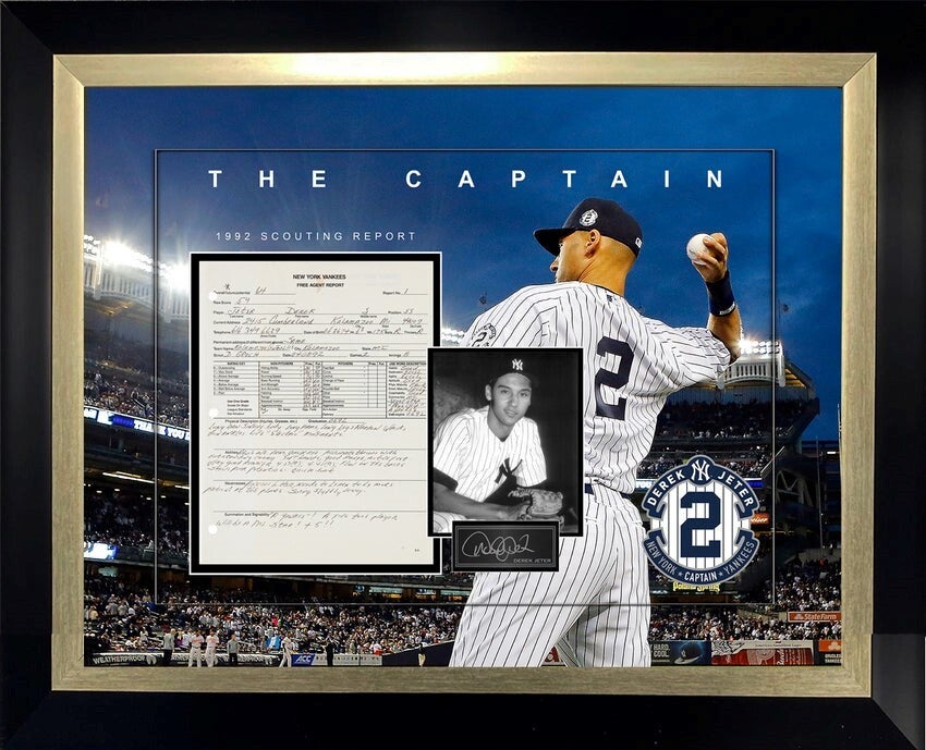 980 Derek Jeter Scouting Report 3D Display | Collector's Den